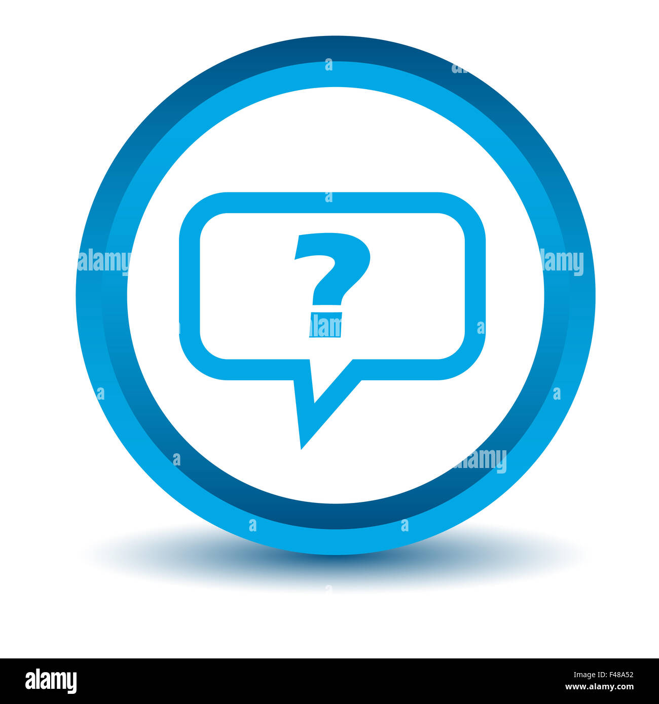 Blue question icon Stock Photo - Alamy