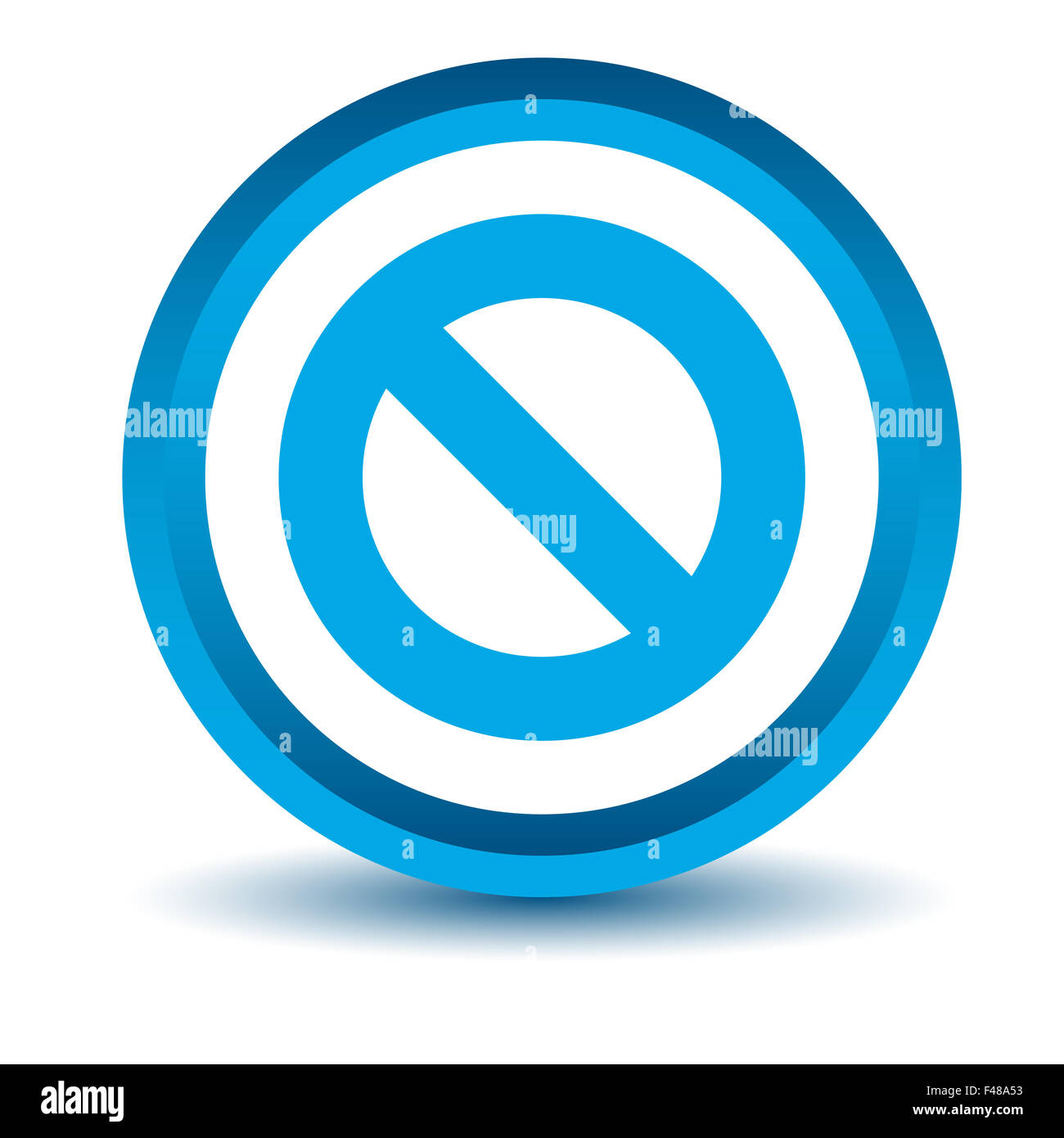 Blue ban icon Stock Photo - Alamy