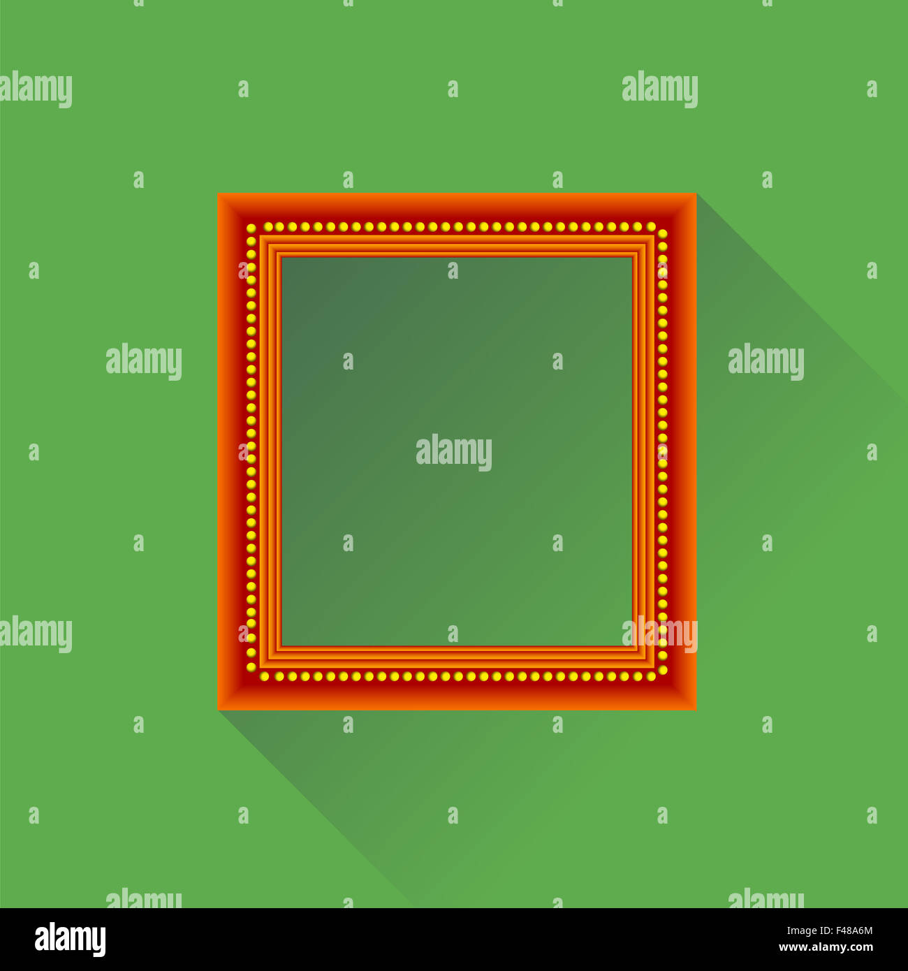 Orange Wooden Frame Stock Photo - Alamy