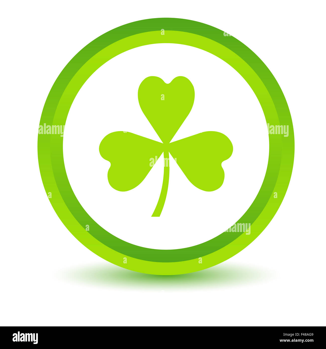 Green clover icon Stock Photo - Alamy