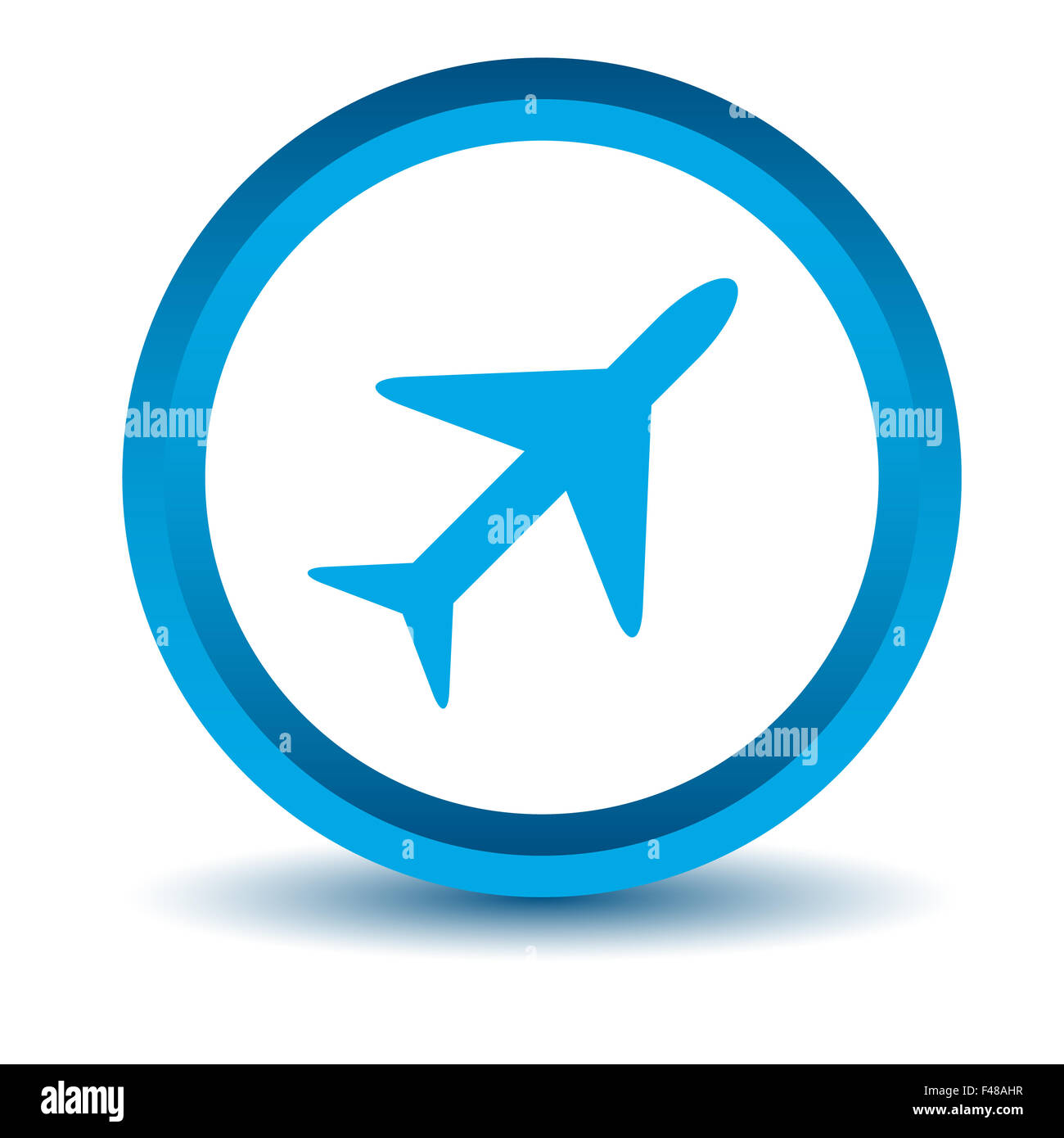 Blue plane icon Stock Photo - Alamy