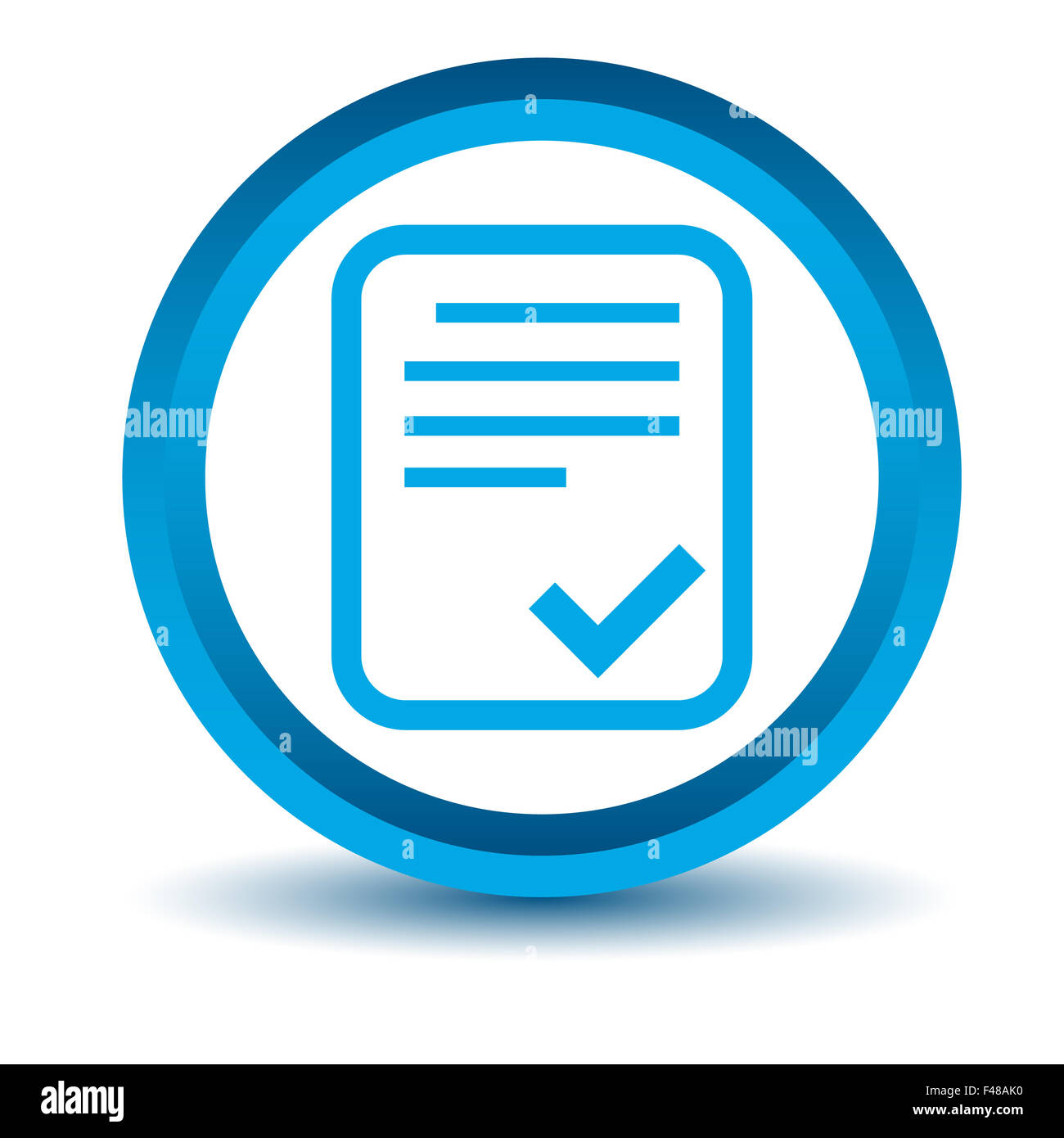Blue document icon Stock Photo - Alamy