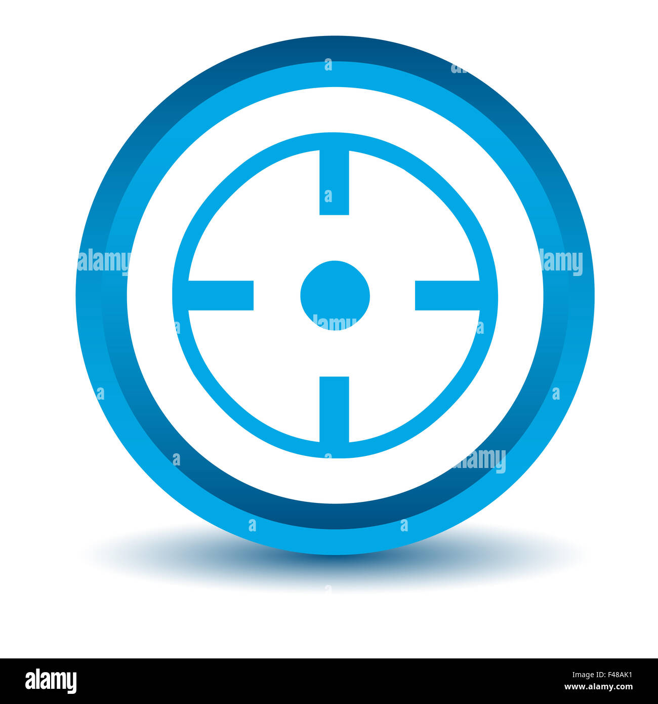 Blue target icon Stock Photo - Alamy