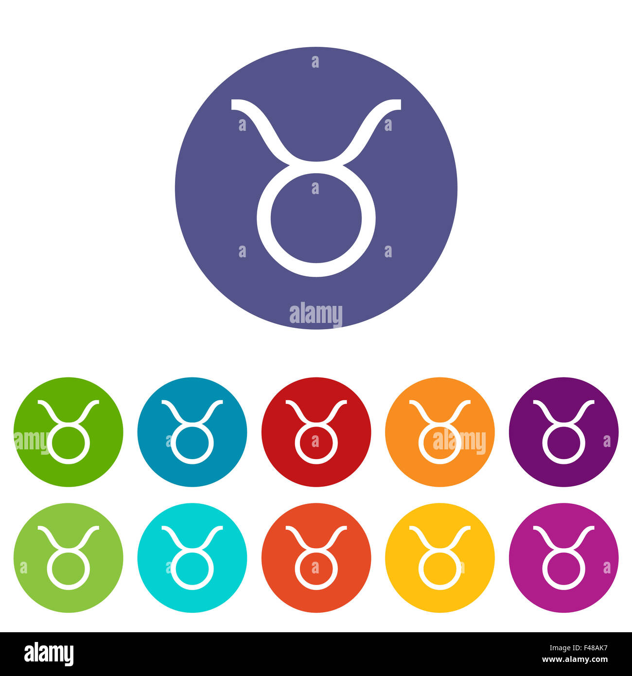 Taurus flat icon Stock Photo - Alamy