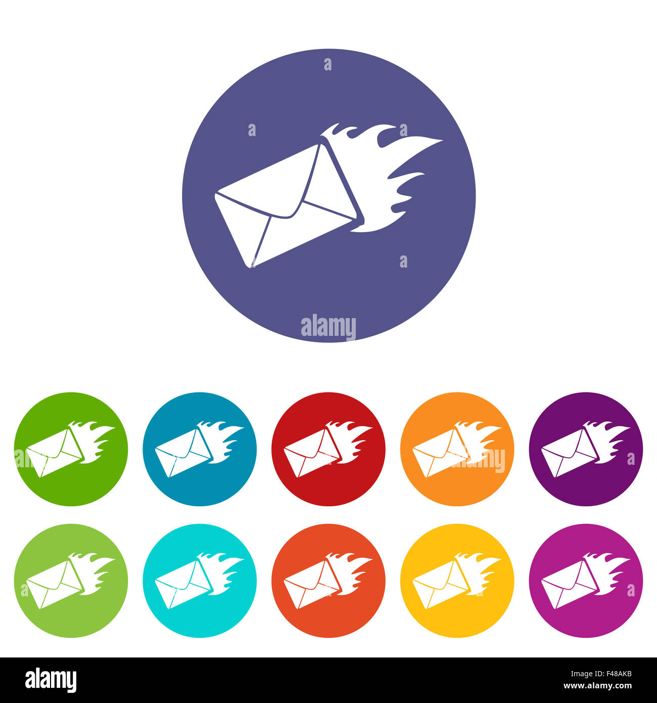 Hot letter flat icon Stock Photo - Alamy