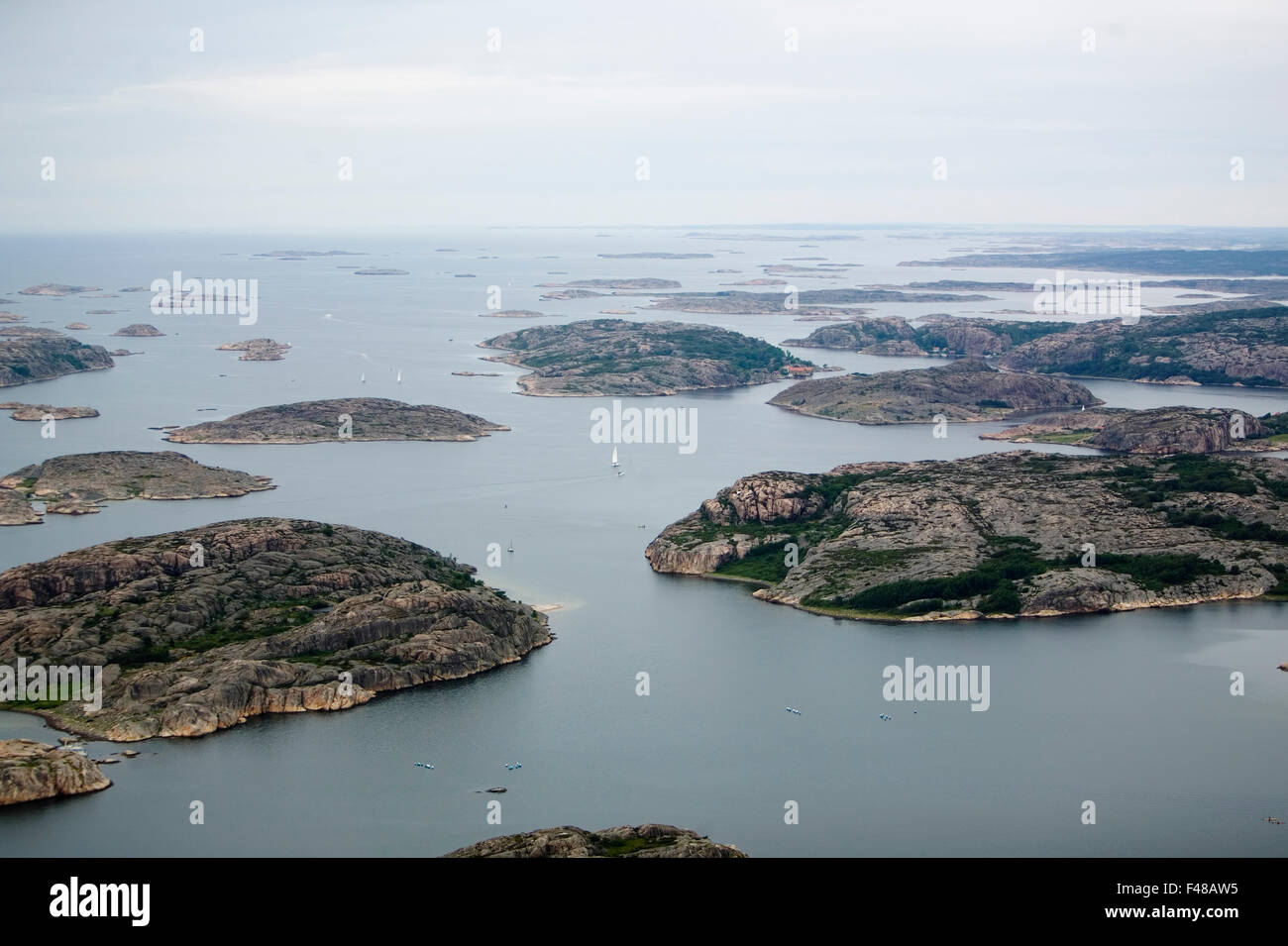Aerial view of an archipelago, Sweden Stock Photo - Alamy