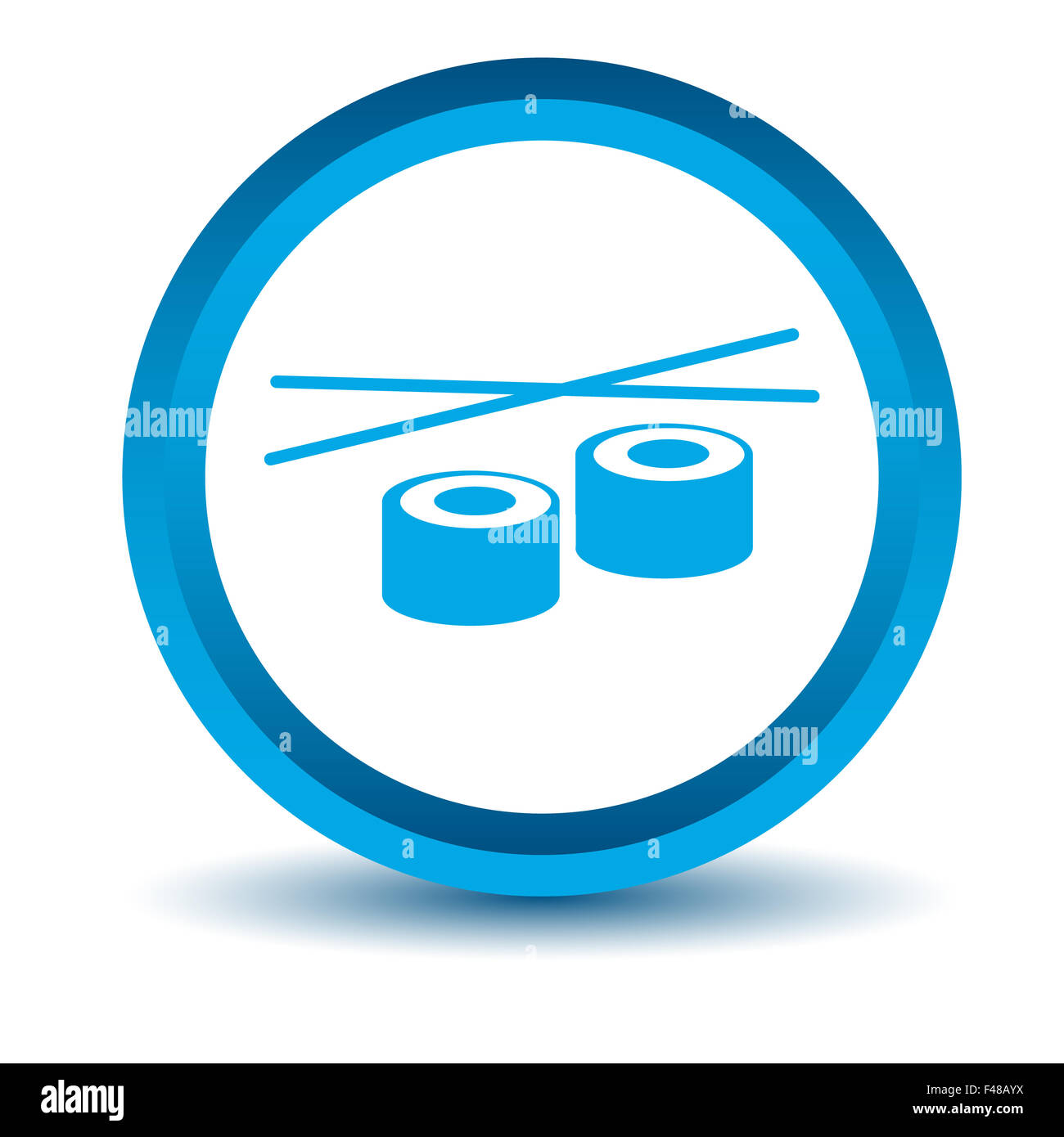 Blue sushi icon Stock Photo - Alamy