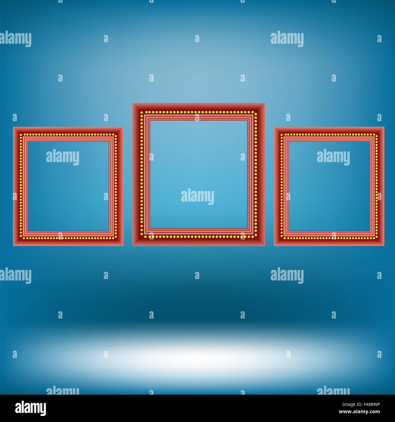 Set of Red Frames Stock Photo - Alamy