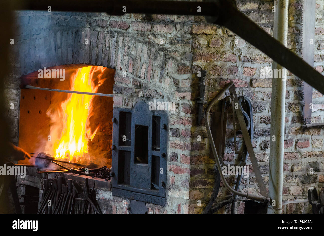 Forge, fire, furnace Stock Photo - Alamy
