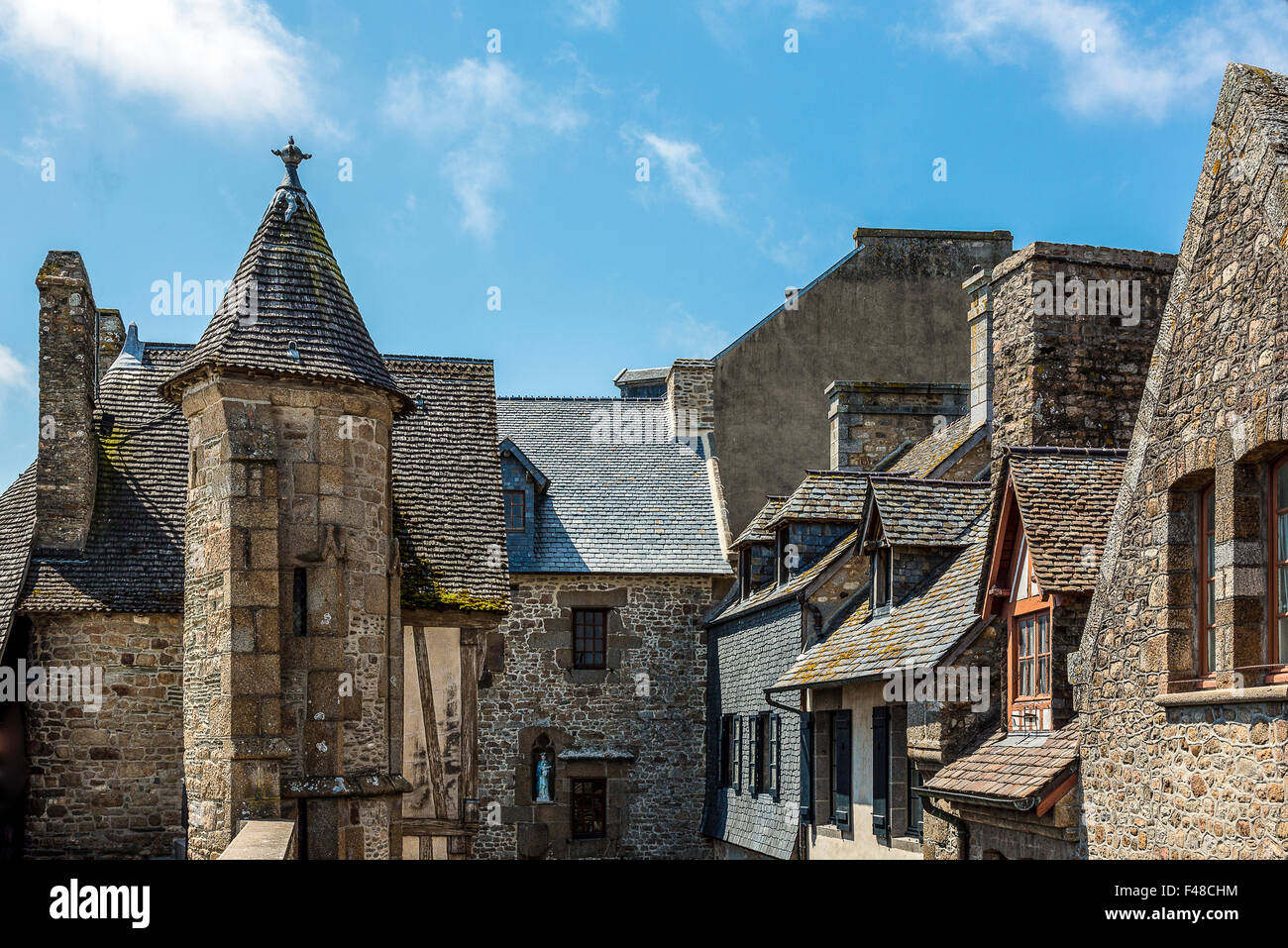 France, Normandy, the medieval village of Mont St Michel Stock Photo ...