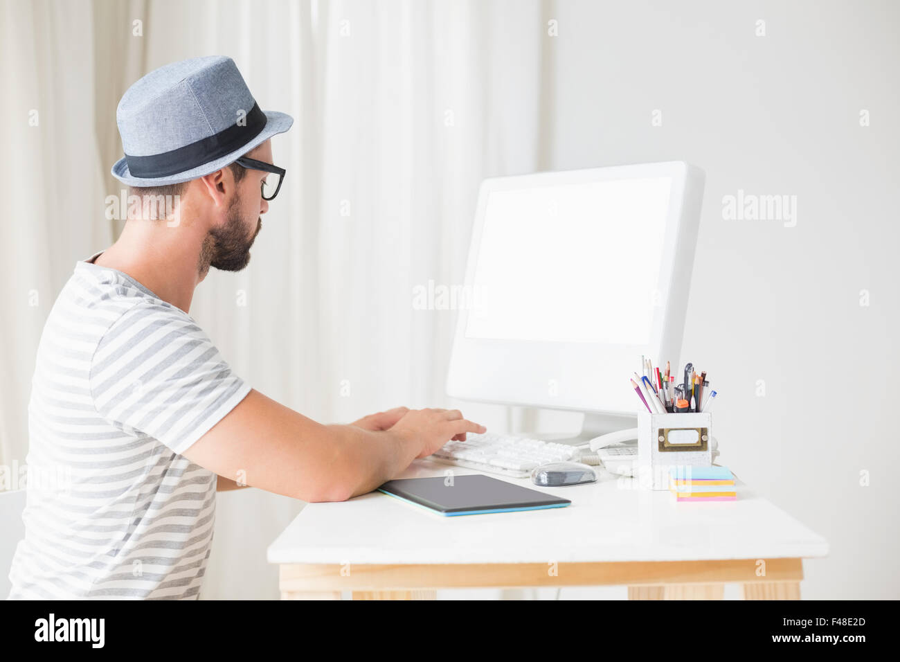 Handsome young man working office hi-res stock photography and images ...