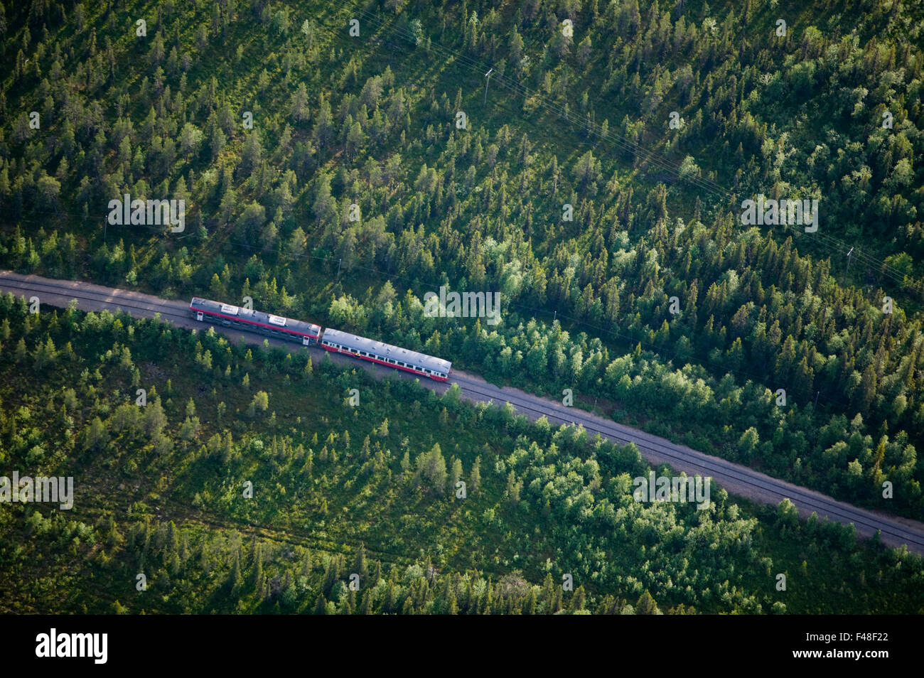 Aerial view train on railroad hi-res stock photography and images - Alamy