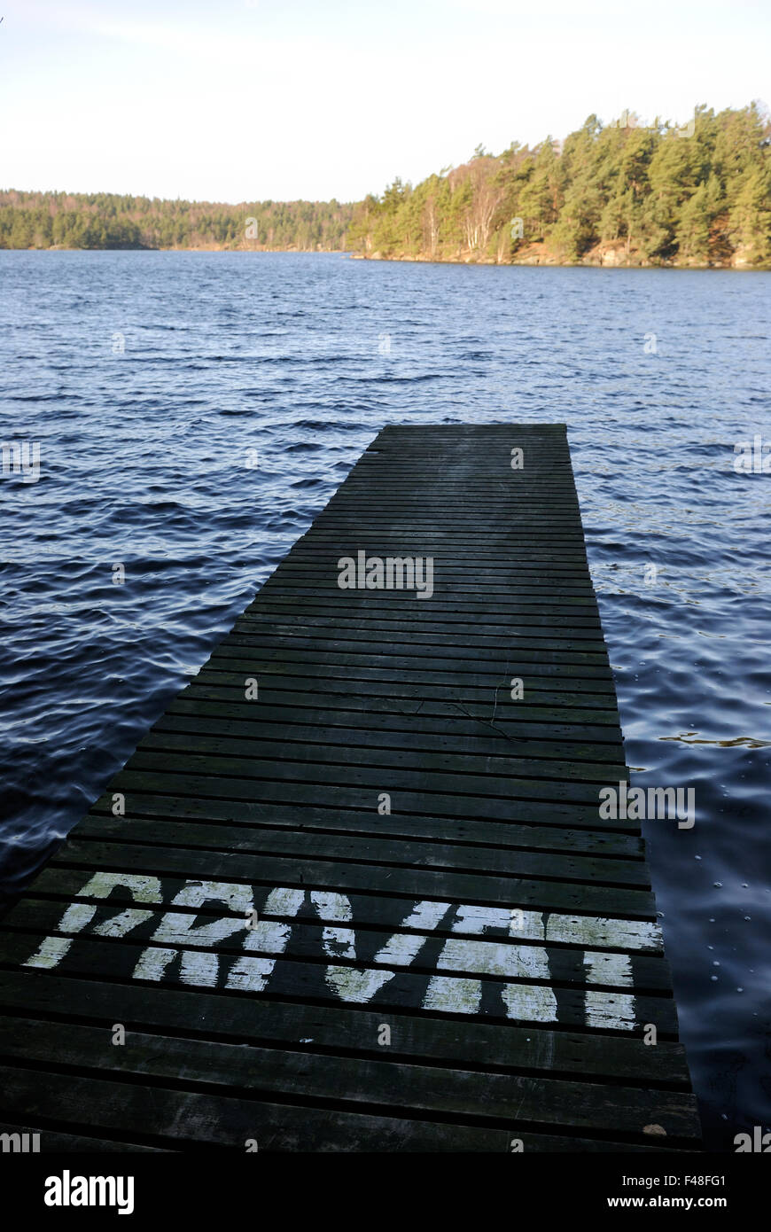 A private jetty, Sweden Stock Photo - Alamy
