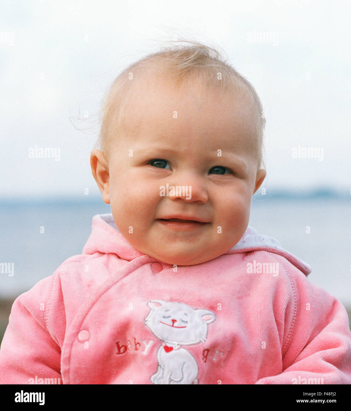 Portrait of a baby girl, Sweden Stock Photo - Alamy