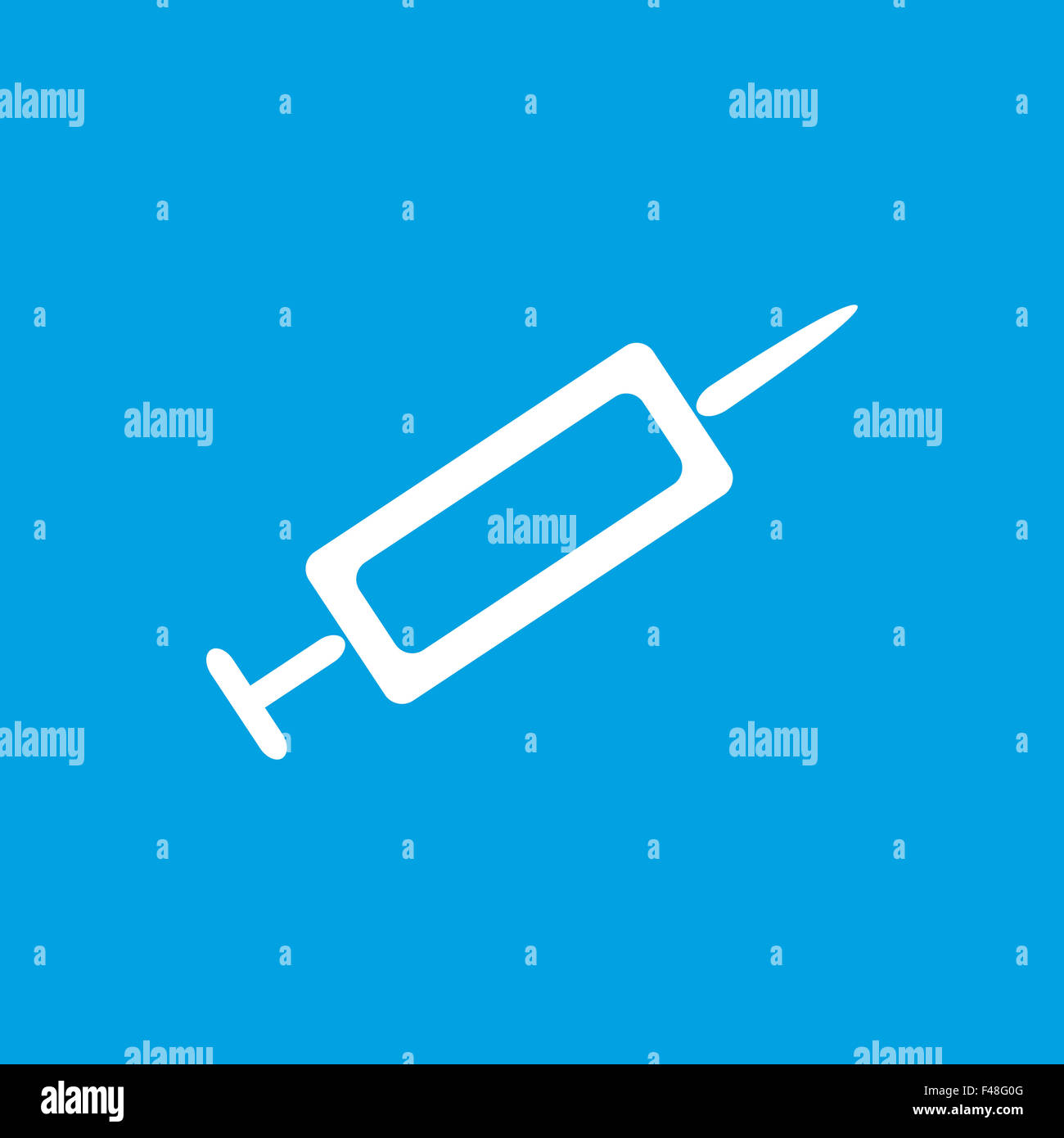 Syringe white icon Stock Photo - Alamy