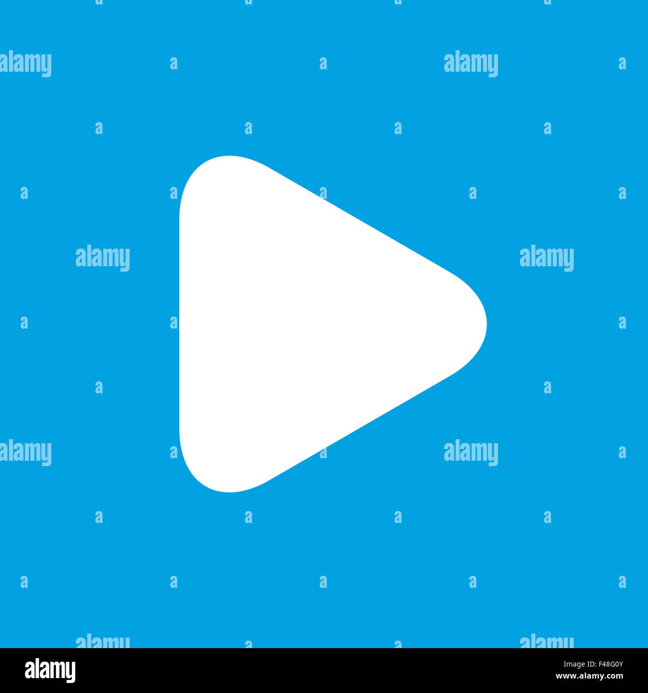 Play white icon Stock Photo - Alamy