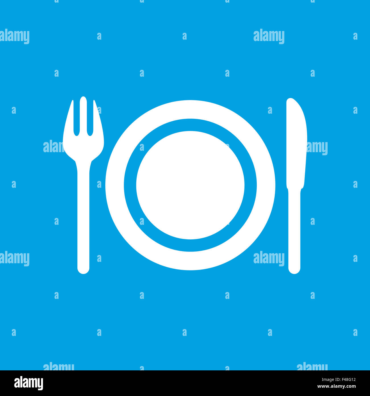 Plate white icon Stock Photo - Alamy