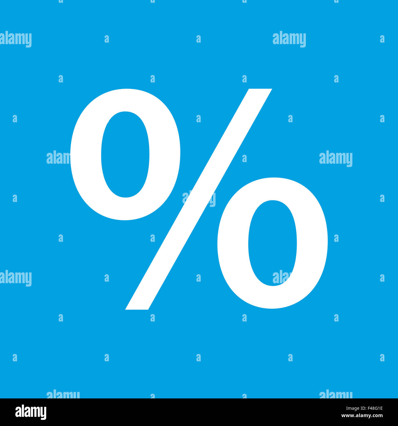 Percent white icon Stock Photo - Alamy