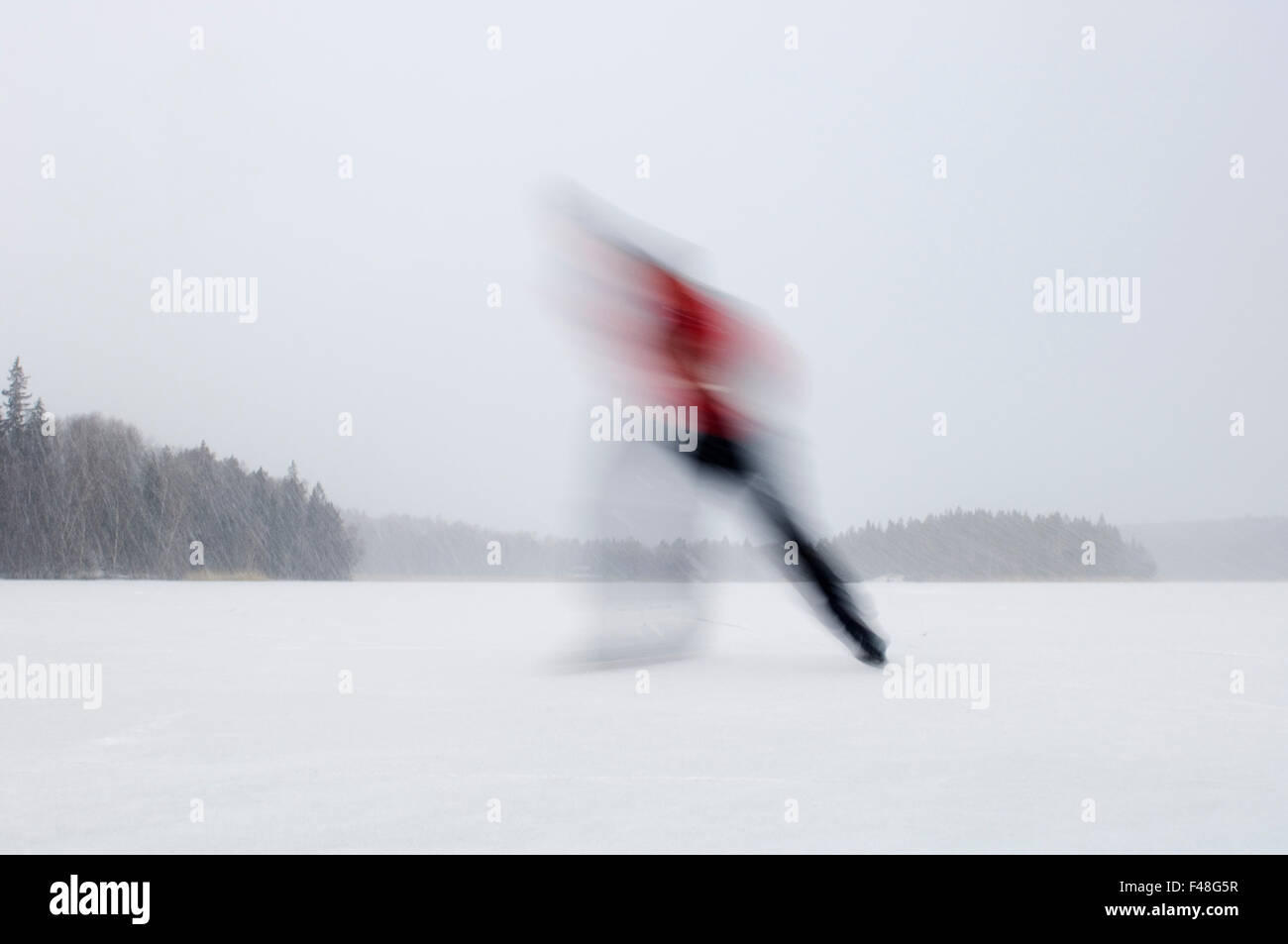 Long-distance skating, Sweden Stock Photo - Alamy