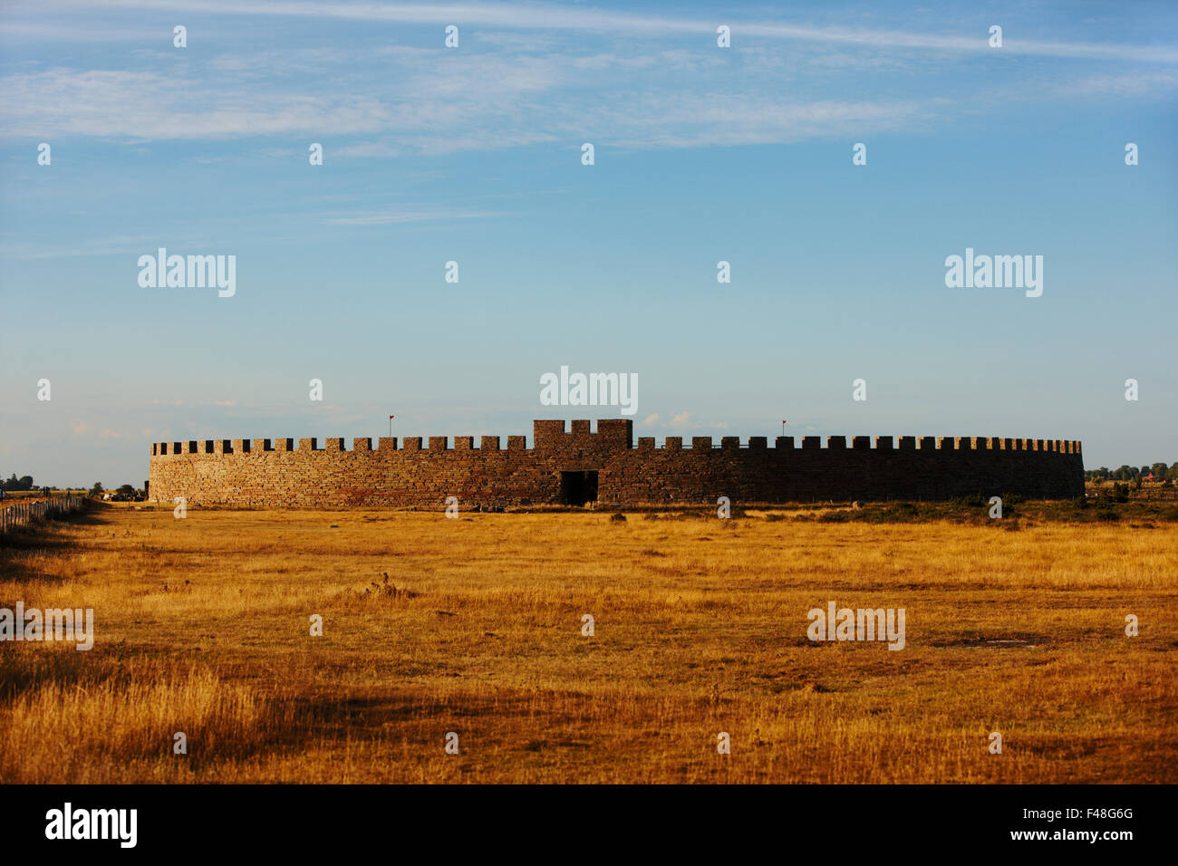 An old castle on a field, Sweden Stock Photo - Alamy