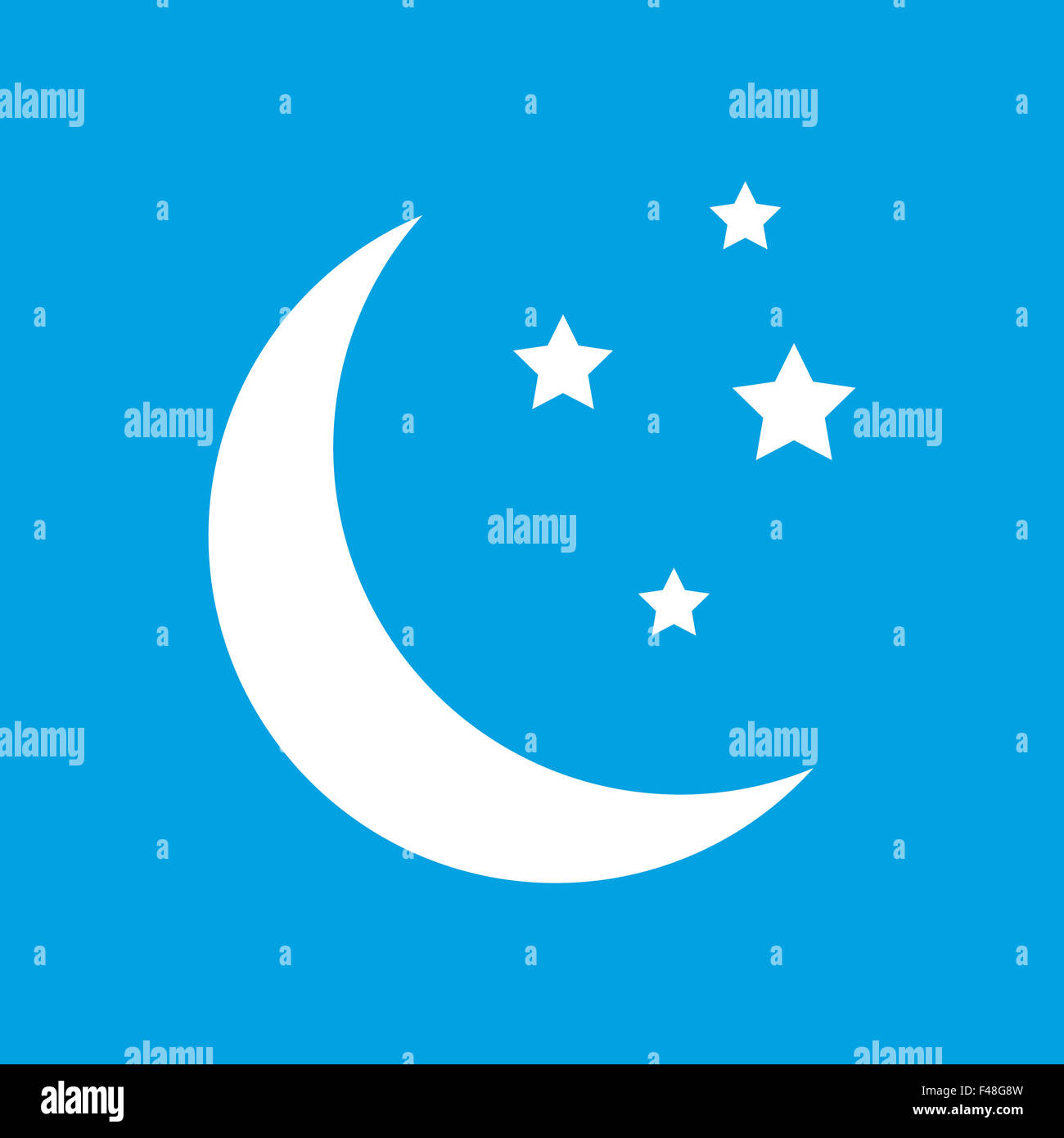Moon white icon Stock Photo - Alamy