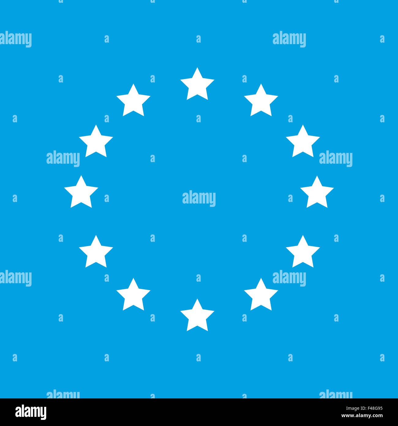 European Union white icon Stock Photo - Alamy