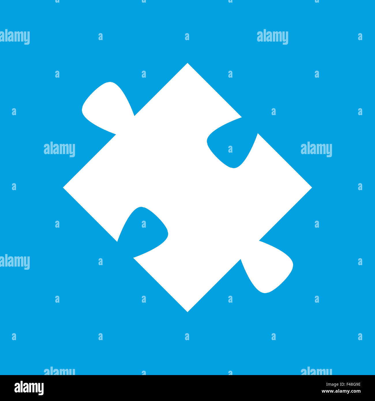 Puzzle white icon Stock Photo - Alamy