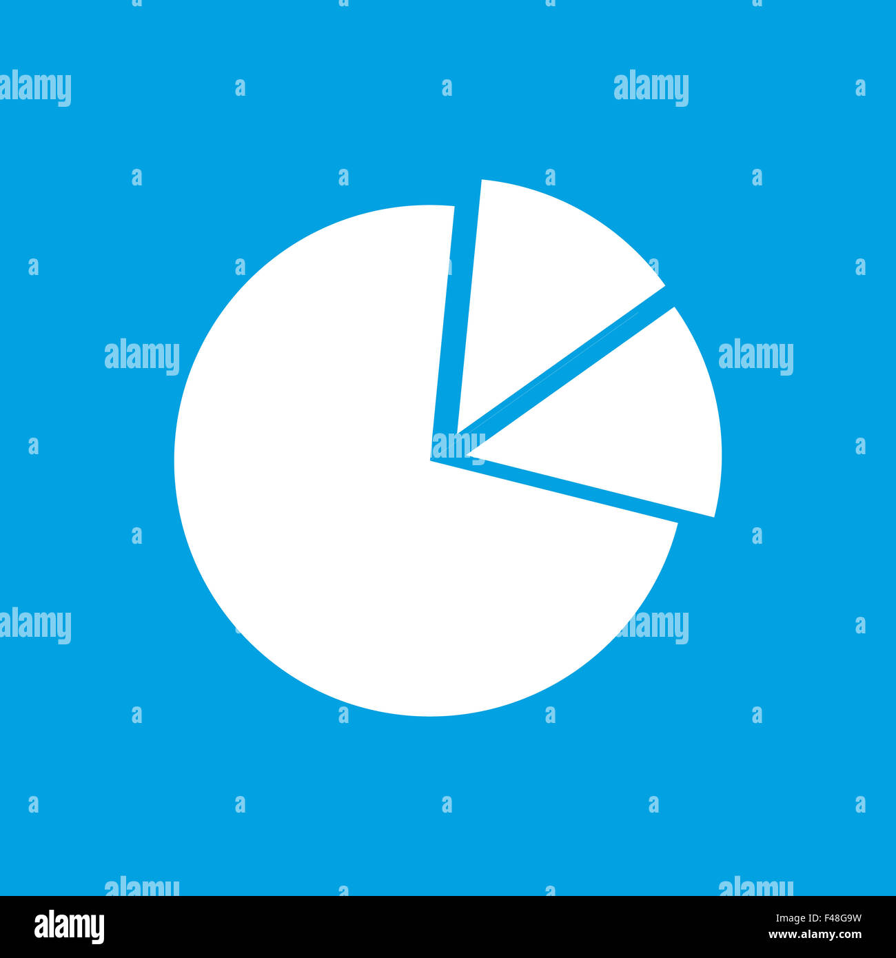 Circle chart white icon Stock Photo - Alamy