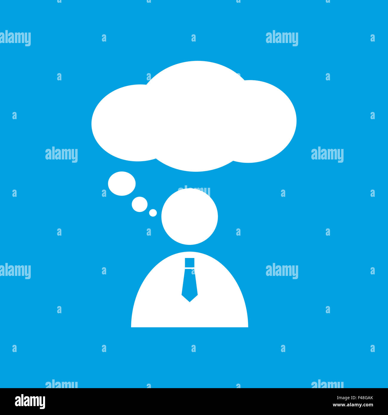 Conversation white icon Stock Photo - Alamy