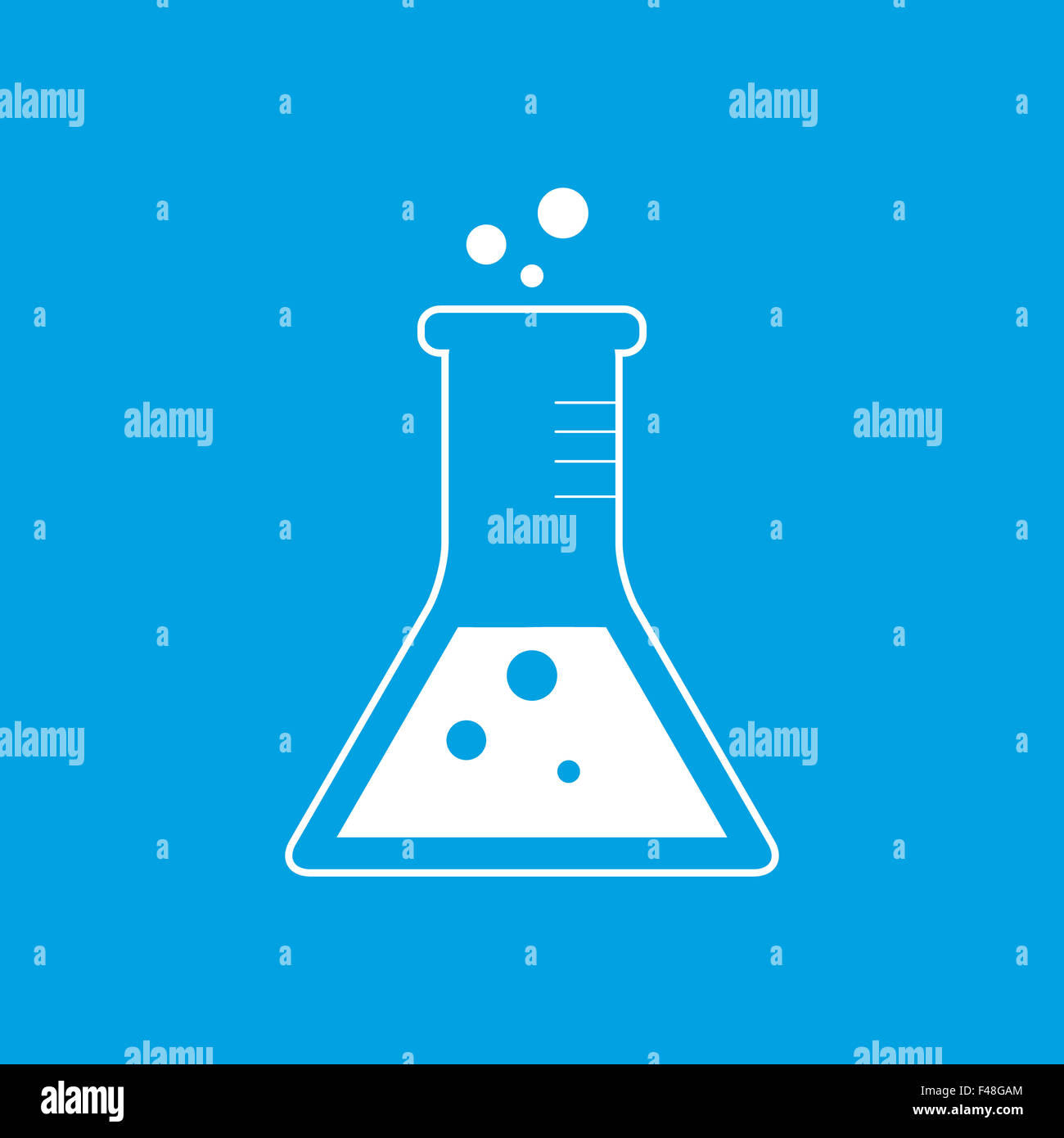 Experiment white icon Stock Photo - Alamy