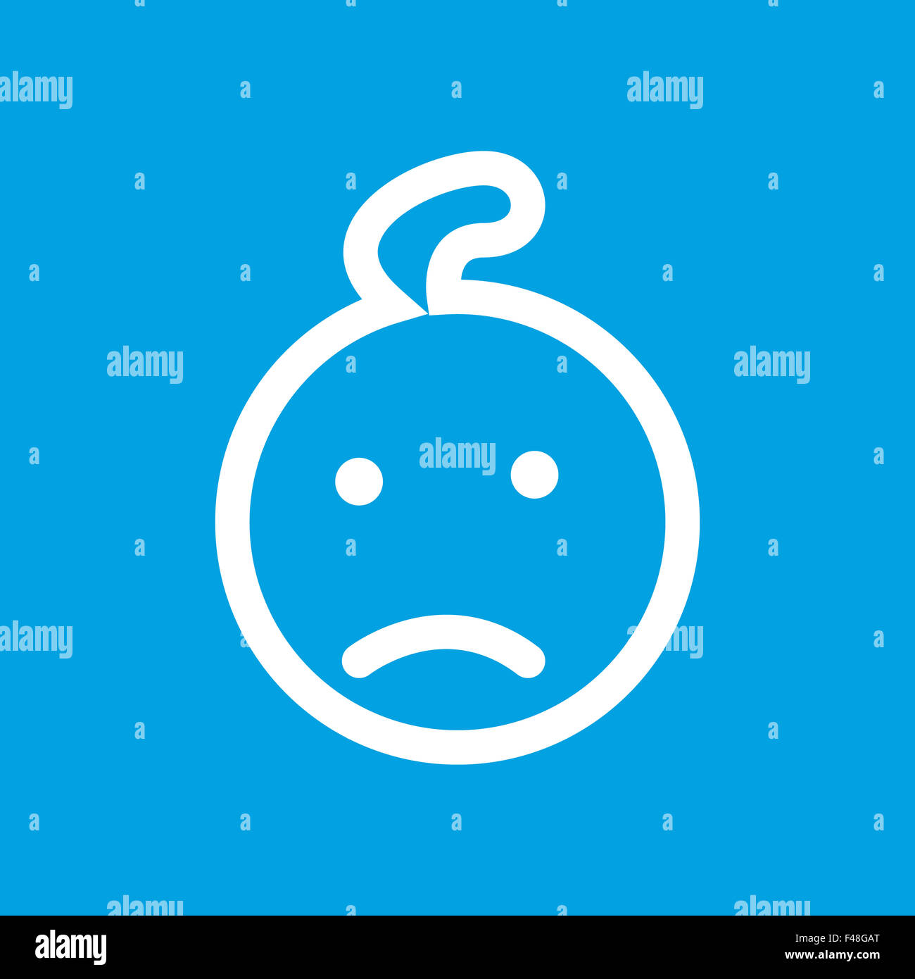 Kid white icon Stock Photo - Alamy