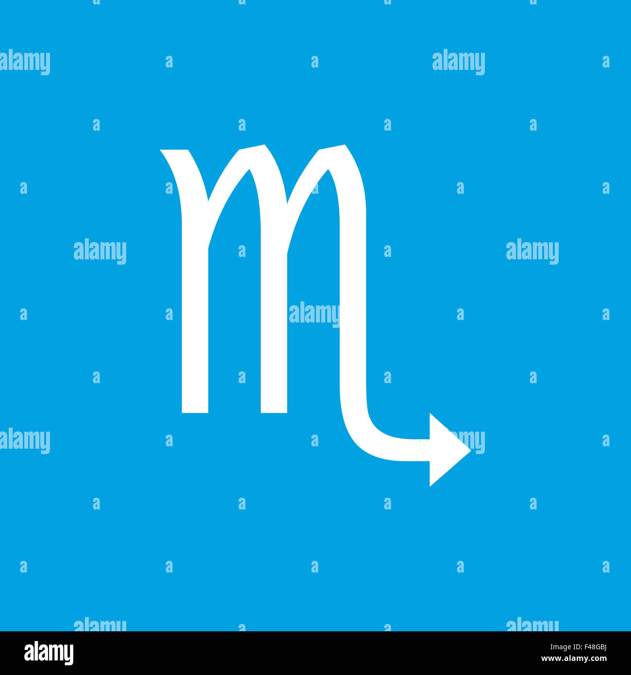 Scorpio white icon Stock Photo - Alamy