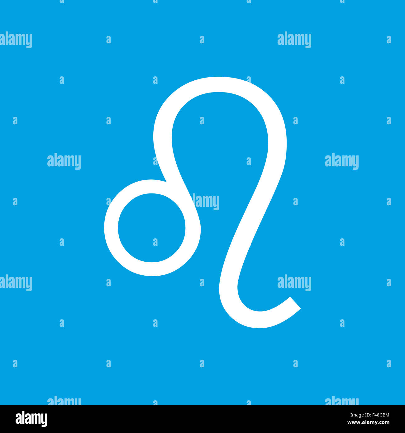 Leo white icon Stock Photo - Alamy