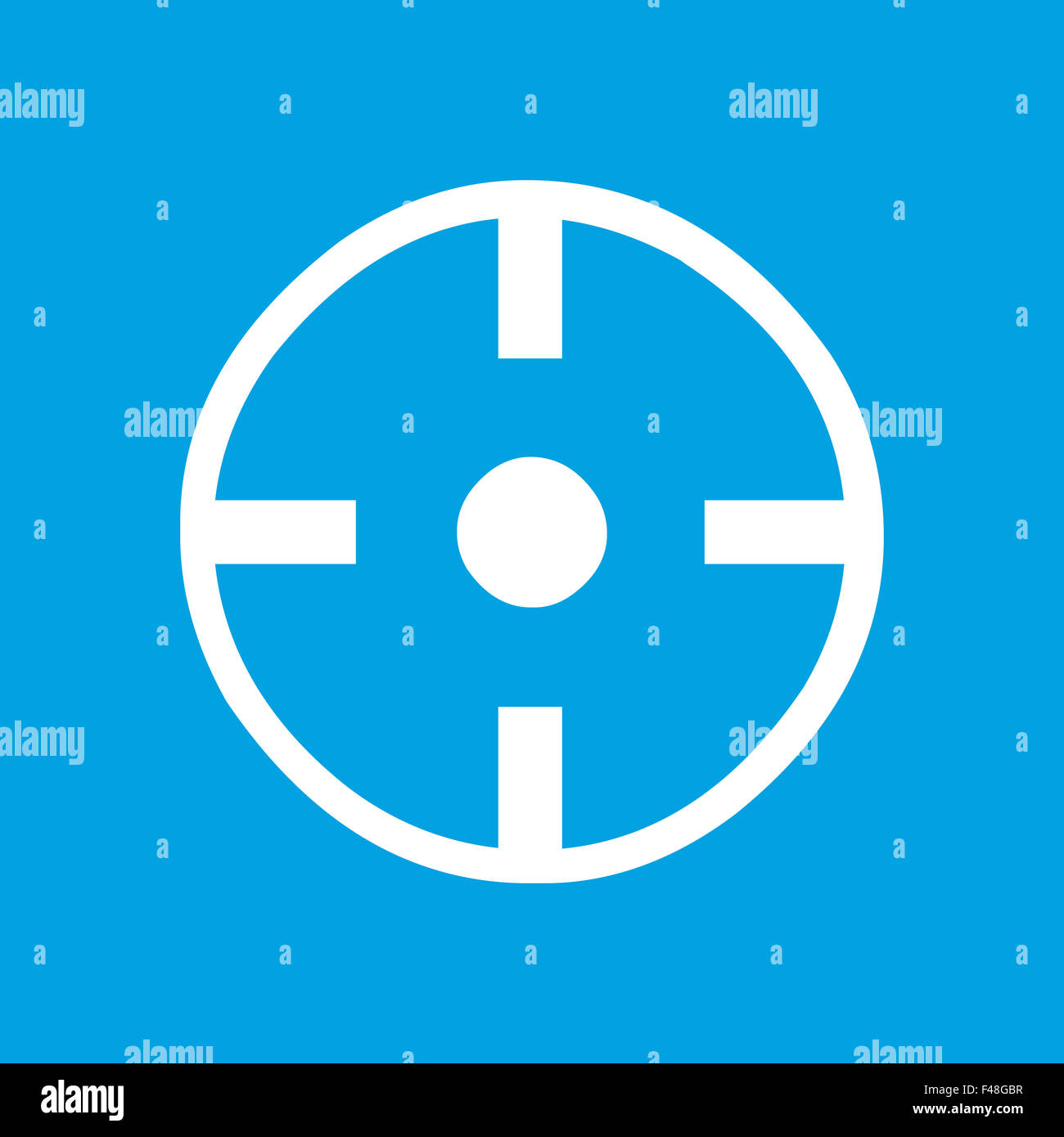 Target white icon Stock Photo - Alamy