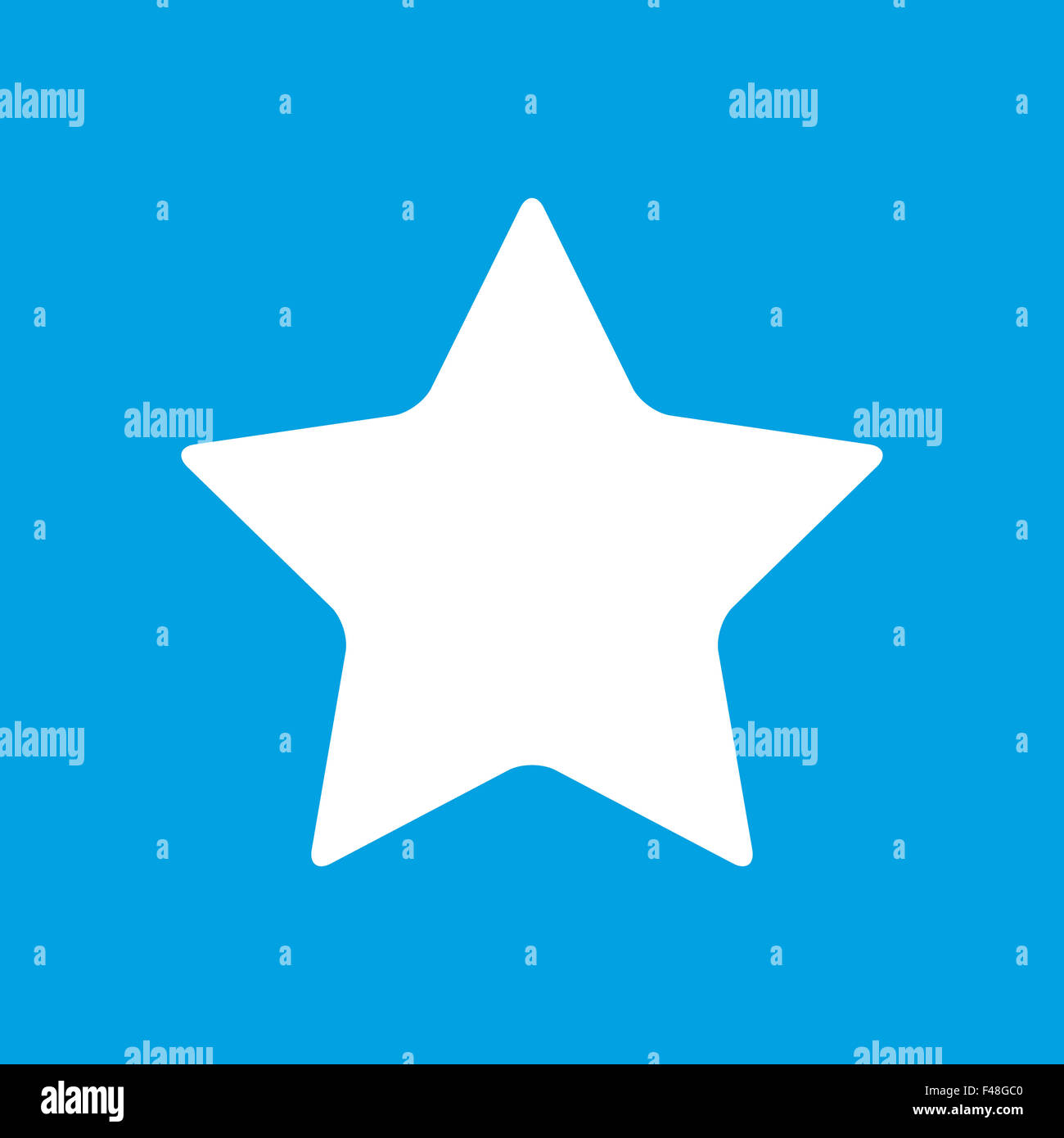 Star white icon Stock Photo - Alamy