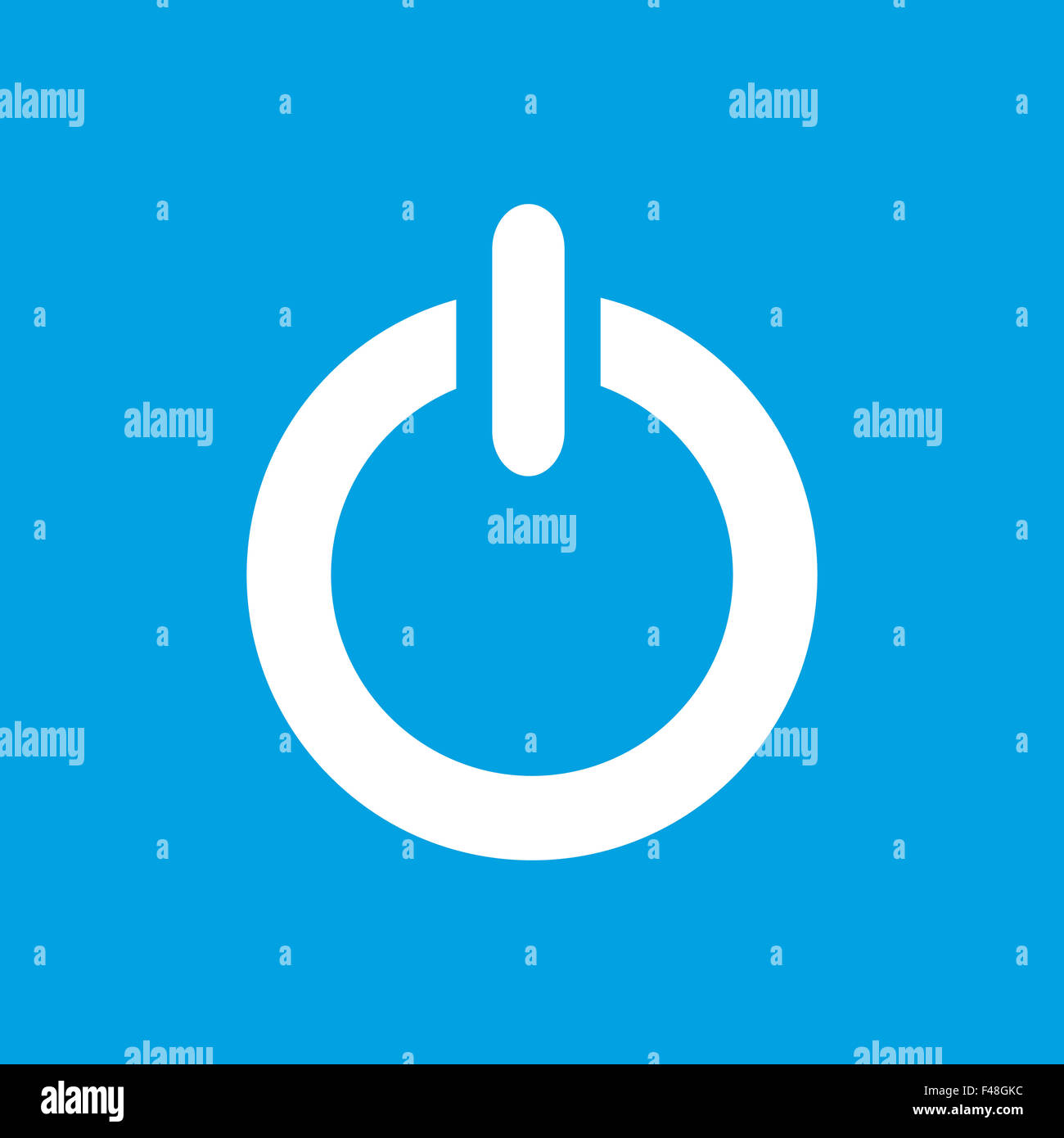 Power white icon Stock Photo - Alamy
