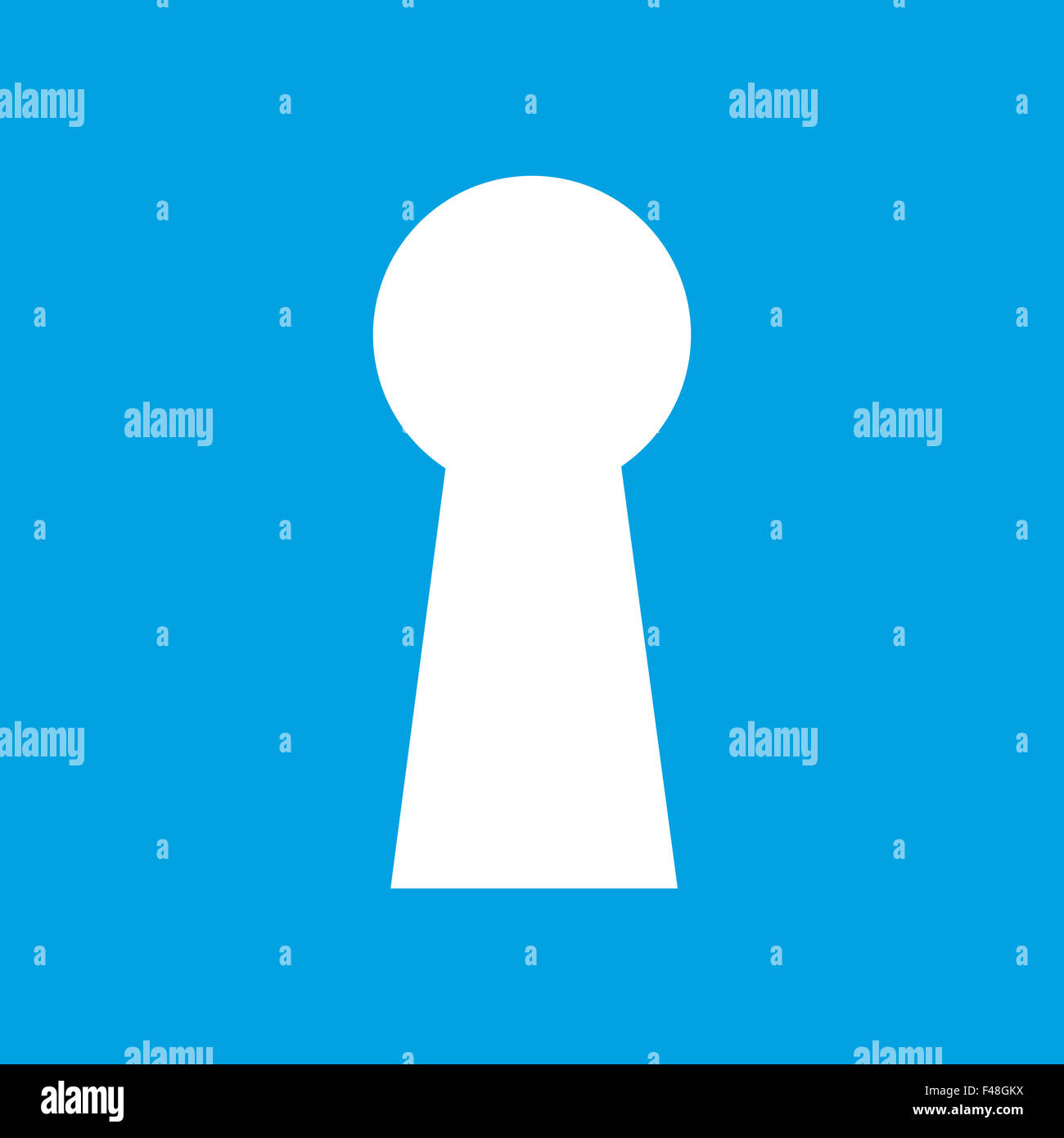 Keyhole white icon Stock Photo - Alamy