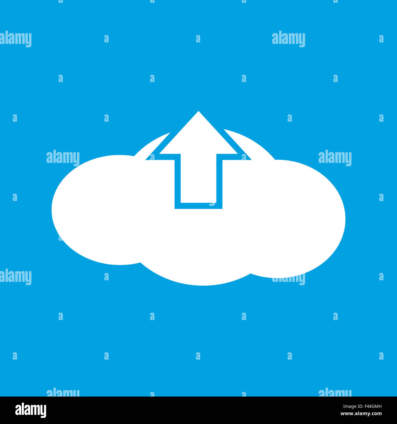 Upload white icon Stock Photo - Alamy