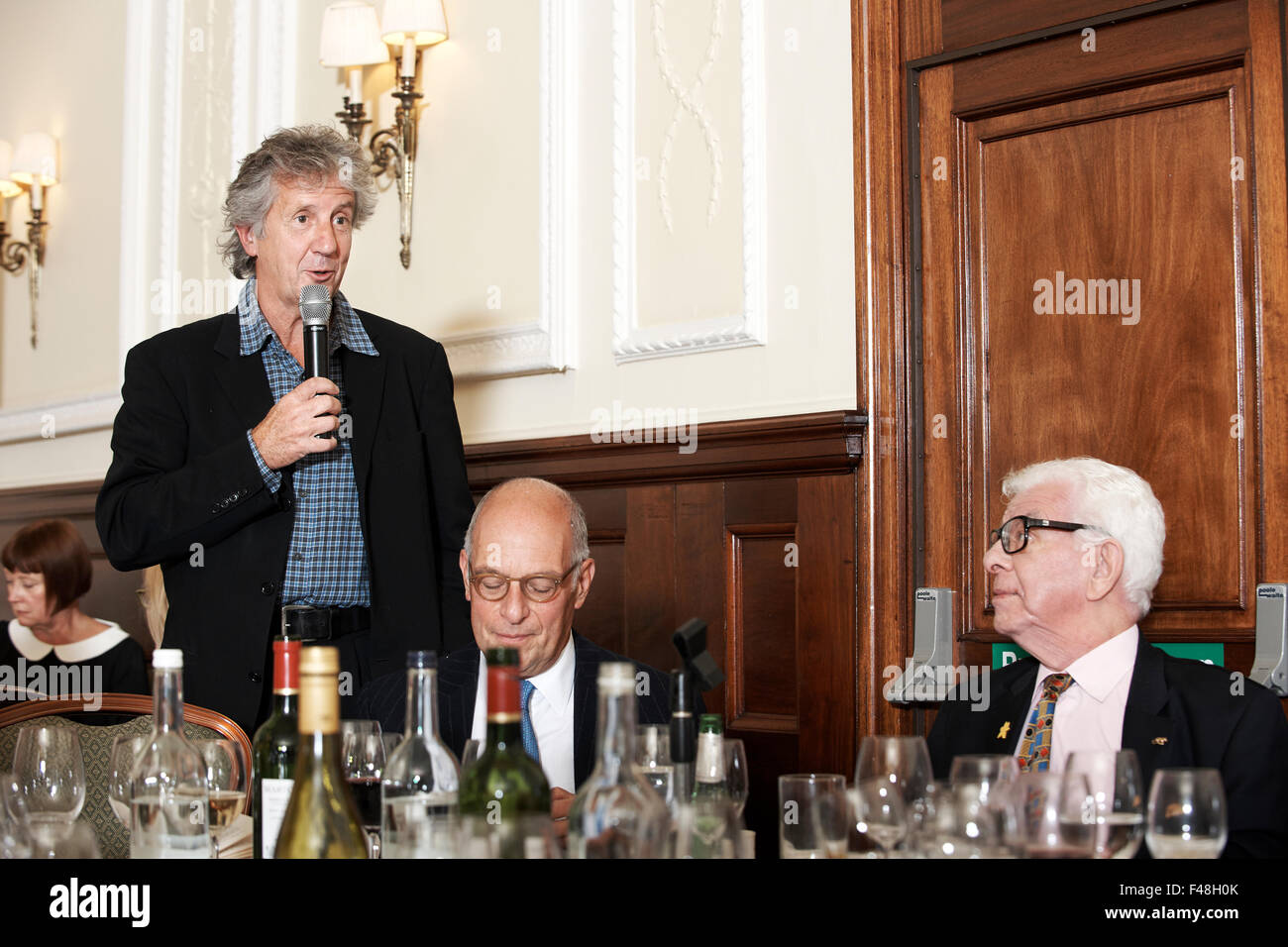 Blake Morrison at The Oldie Literary Lunch 13-10-15, with Loyd Grossman ...