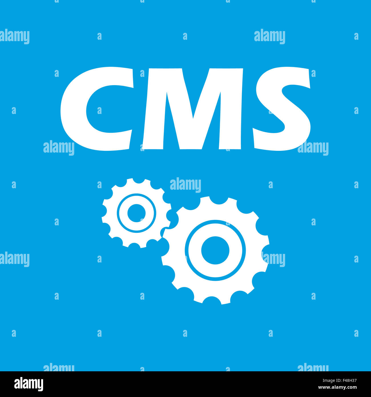 Cms white icon Stock Photo - Alamy