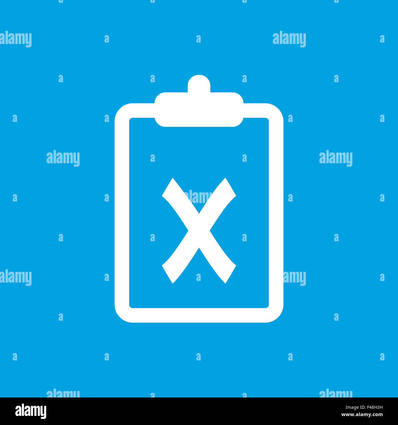 Not performed white icon Stock Photo - Alamy
