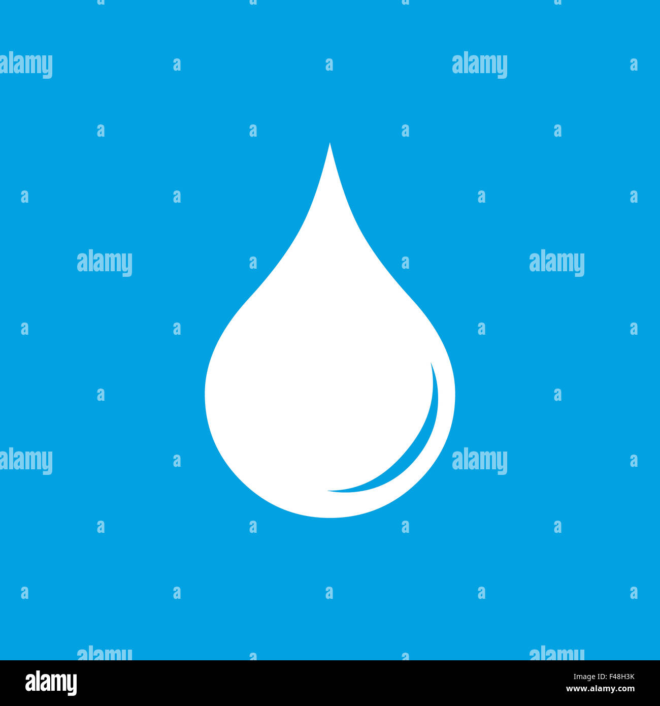 Drop white icon Stock Photo - Alamy