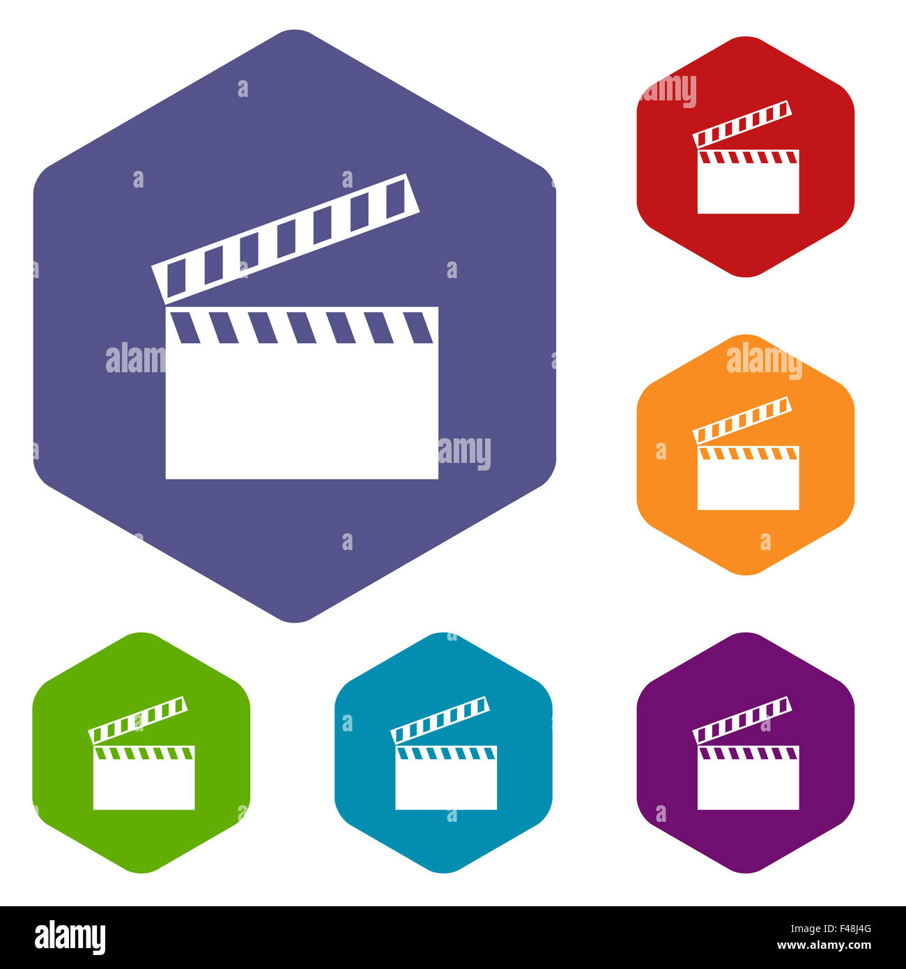 Film rhombus icons Stock Photo - Alamy