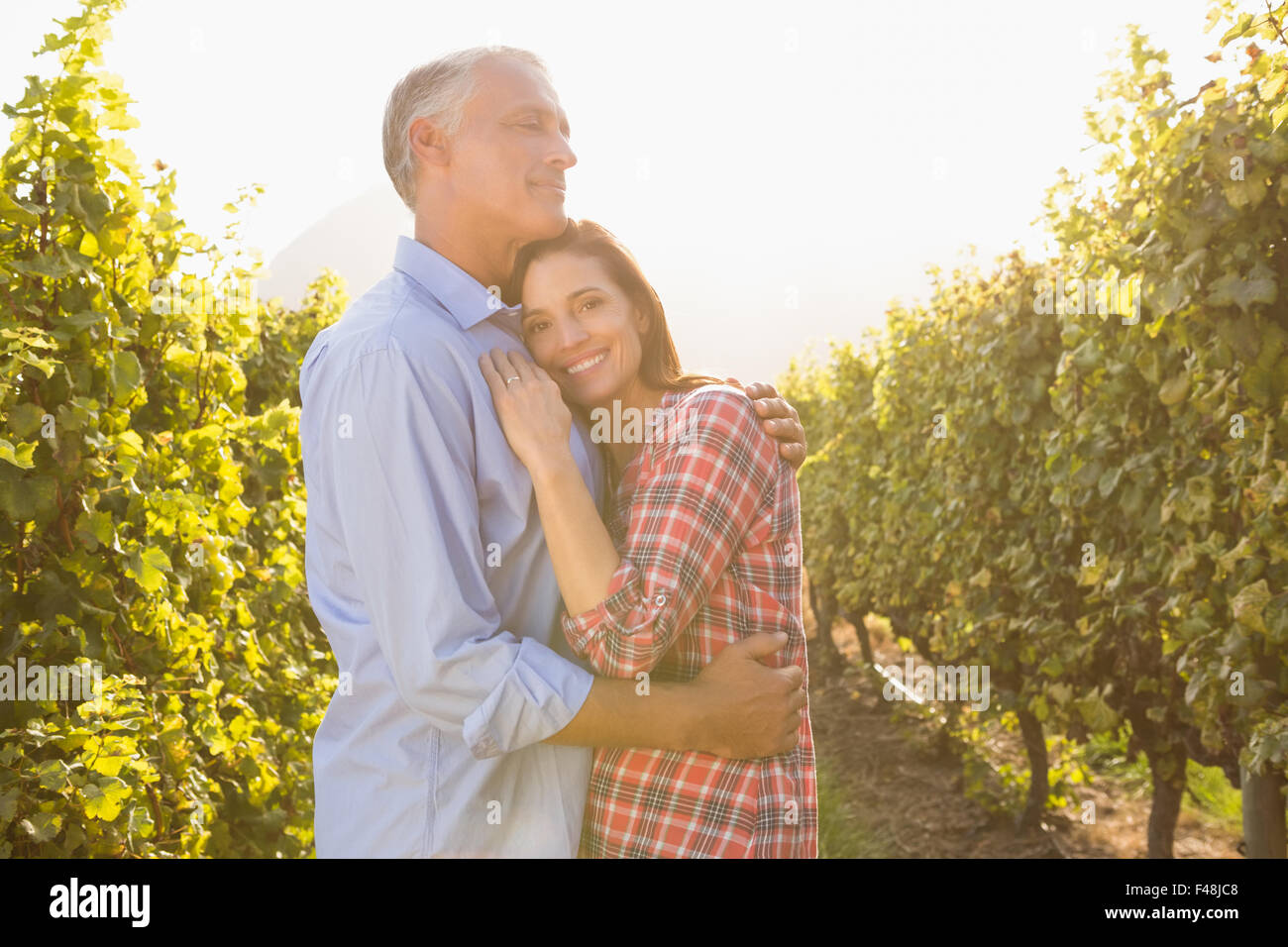 Woman closed eyes embracing man hi-res stock photography and images - Alamy
