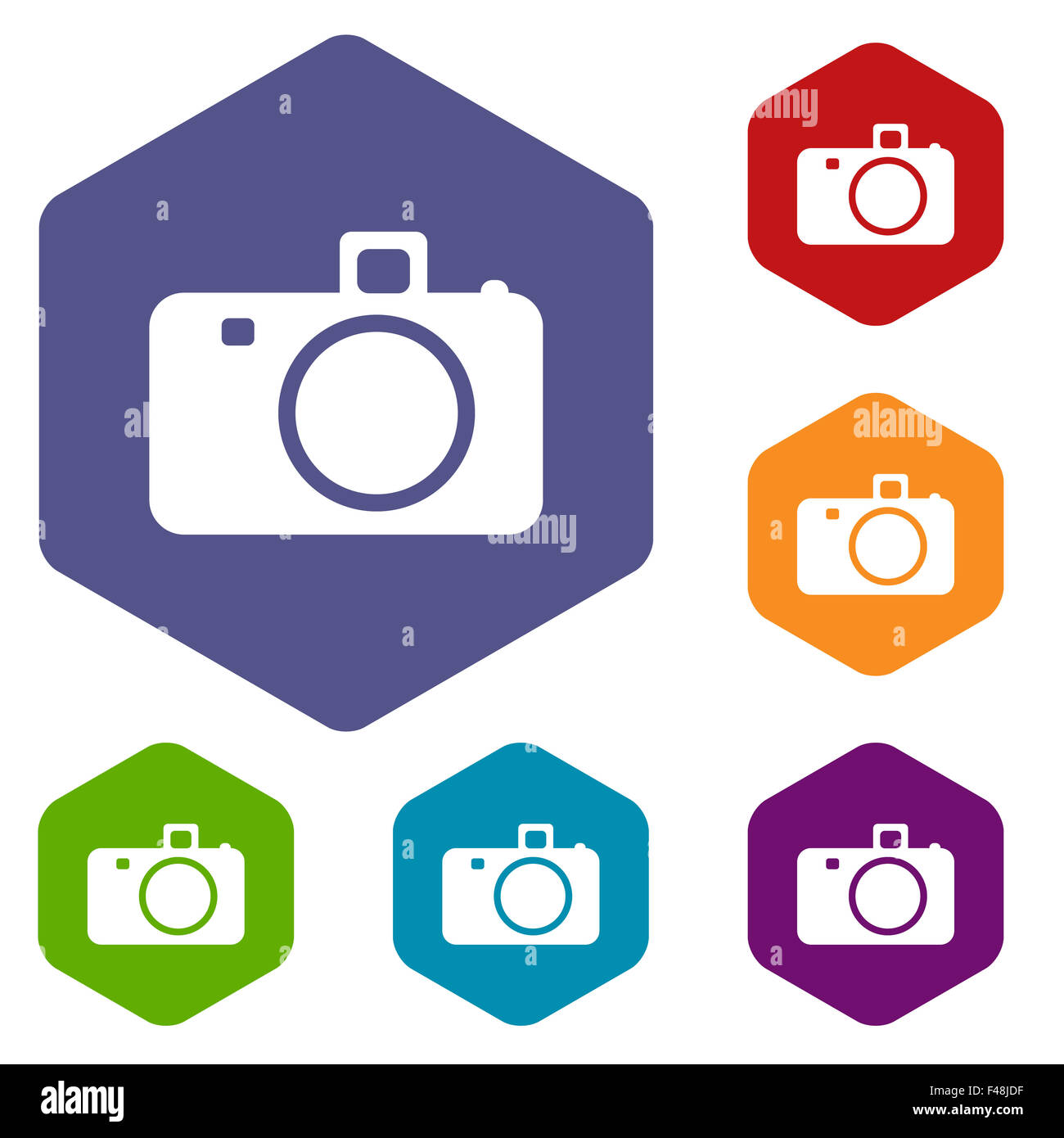Camera rhombus icons Stock Photo - Alamy