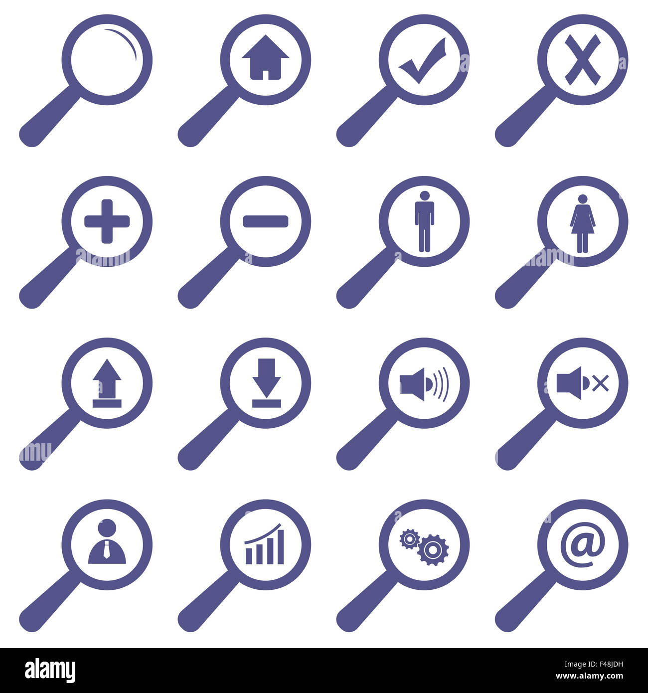 Unique icons set Stock Photo - Alamy