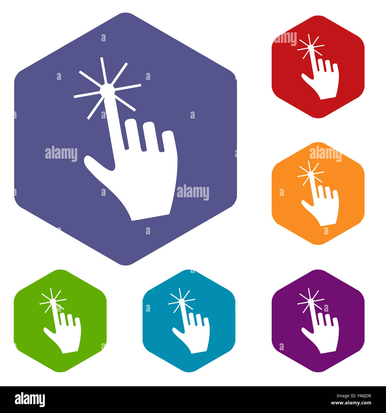 Click rhombus icons Stock Photo - Alamy