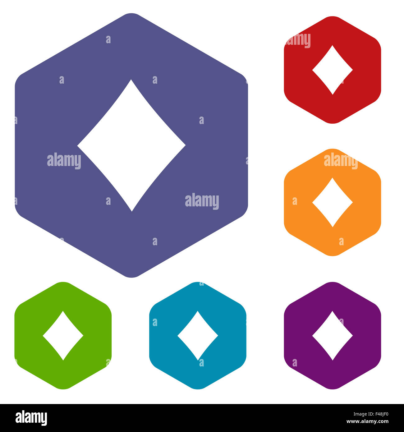 Card rhombus icons Stock Photo - Alamy