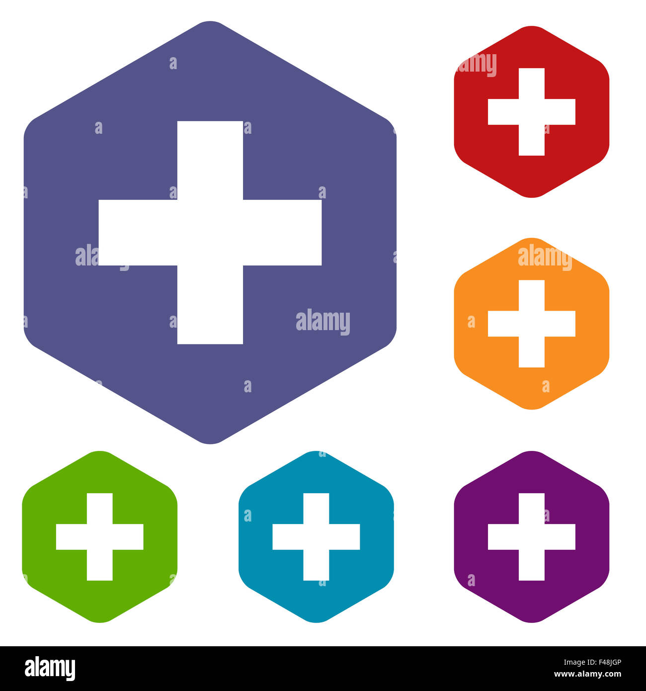 Cross rhombus icons Stock Photo - Alamy