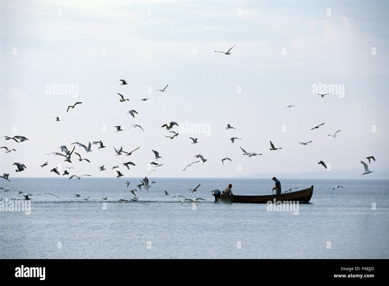 Fishermen at sea Stock Photo - Alamy